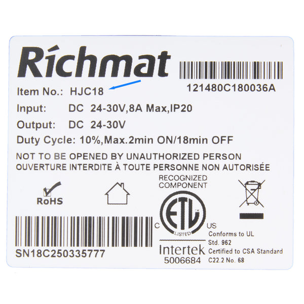 Richmat HJC18 Control Box Junction Box for Adjustable Bed Base – Life ...