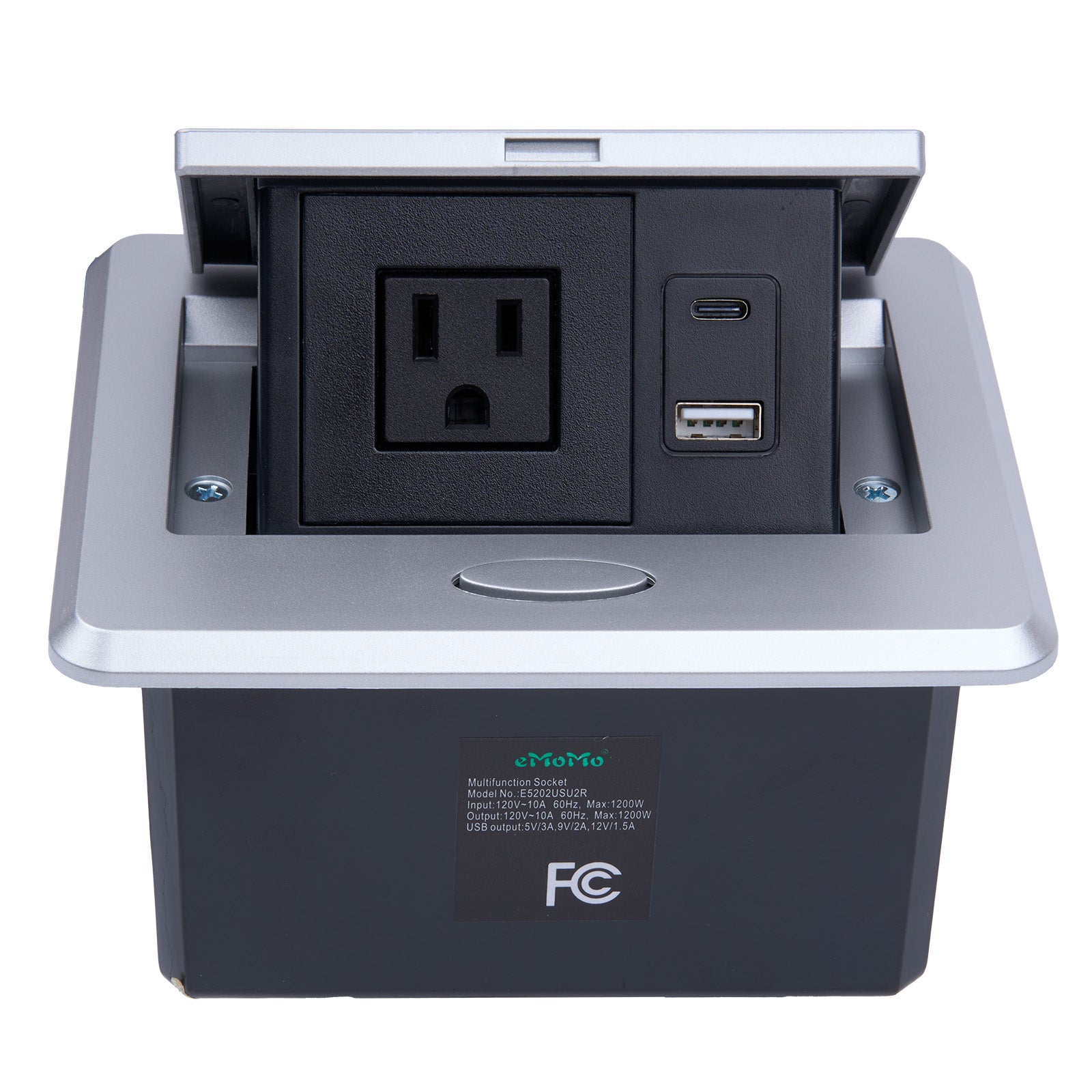 eMoMo E5202USU2R Pop-up Multifunctional Socket with AC Outlet Type A ...